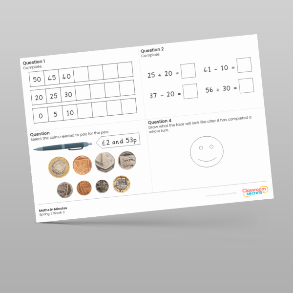 Year 2 Spring 2 Week 3 Maths In Minutes Resource | Classroom Secrets