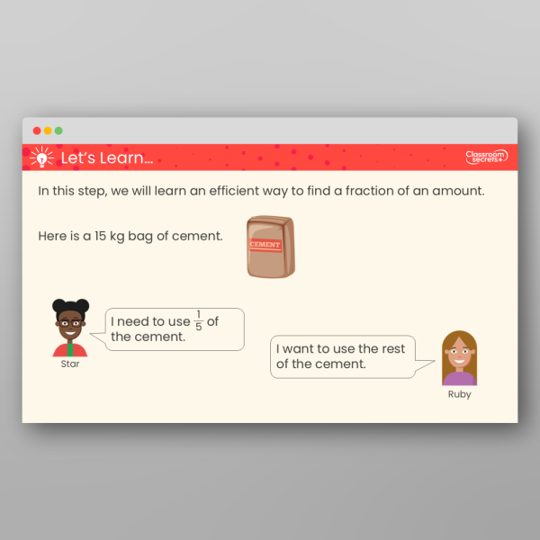 Year 5 Fraction Of An Amount Teaching Ppt Resource | Classroom Secrets