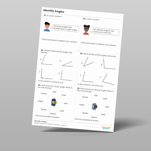 Year 4 Identify Angles Reasoning And Problem Solving 2 Resource ...