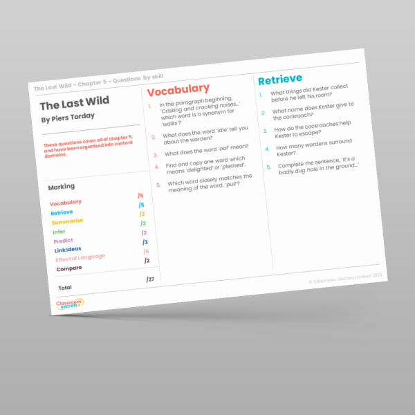 UKS2 Reading Skills The Last Wild Chapter 5 Resource | Classroom Secrets