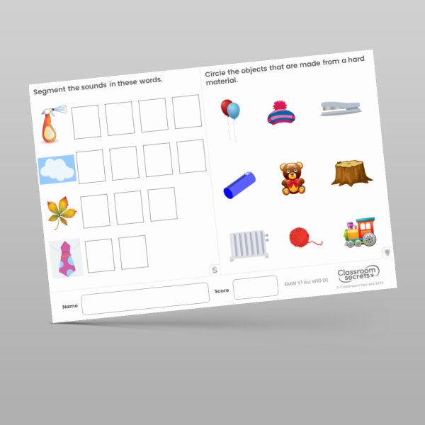 Year 1 Early Morning Work Autumn Week 10 Resource | Classroom Secrets