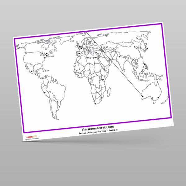 KS1 And Ks2 Santa S Christmas Eve Map Resource | Classroom Secrets