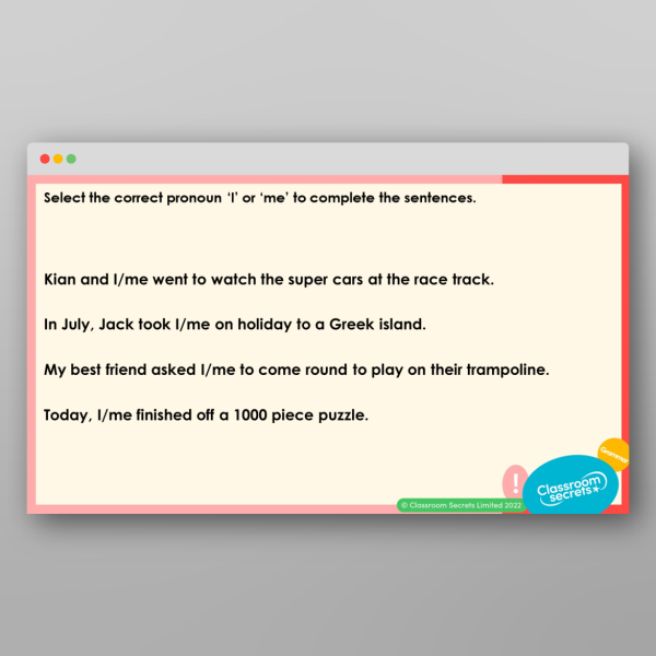 Year 4 I Or Me Teaching Ppt Resource | Classroom Secrets