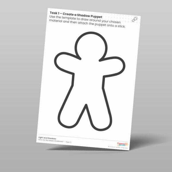 Year 3 Create A Shadow Puppet Worksheet Resource | Classroom Secrets