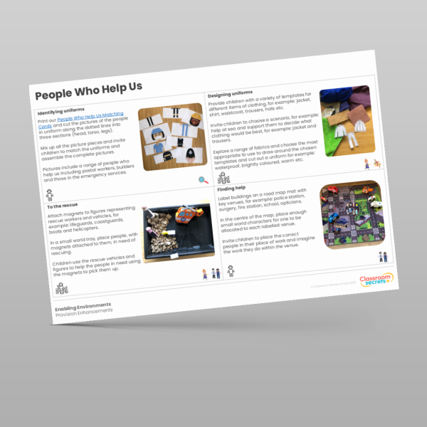 Eyfs People Who Help Us Provision Enhancements Resource | Classroom Secrets