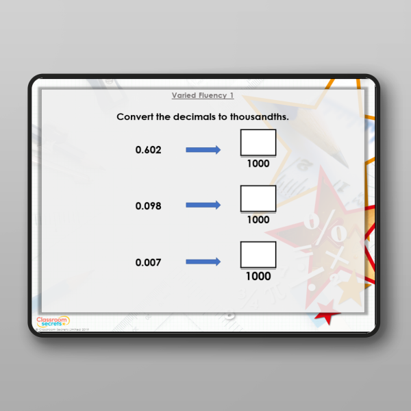 Year 5 Thousandths As Decimals Modelling Ppt Resource | Classroom Secrets