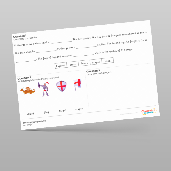 KS1 St George S Day Activity Resource | Classroom Secrets