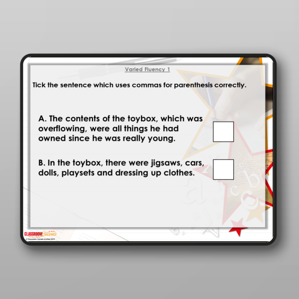 Year 5 Using Commas To Indicate Parenthesis Modelling Ppt Resource ...