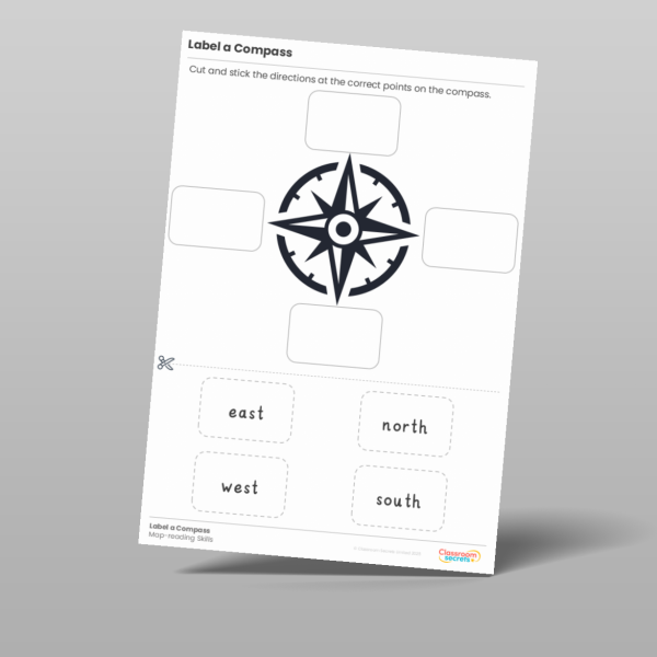 KS1 The Compass Geography Worksheet Resource | Classroom Secrets