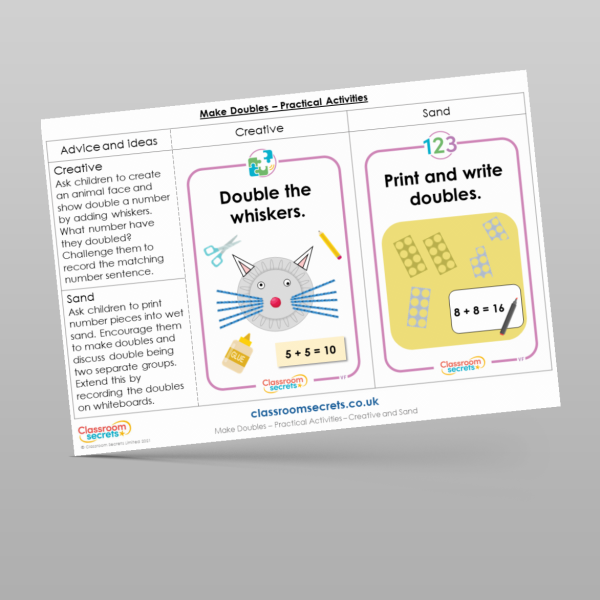 Year 1 Make Doubles Practical Activities Resource | Classroom Secrets
