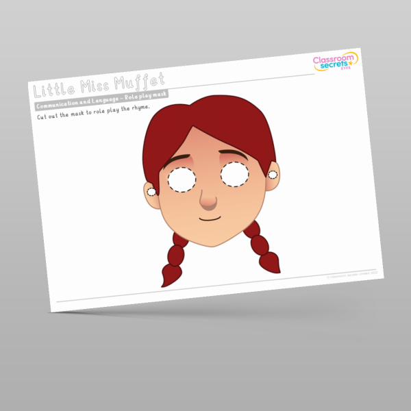 Eyfs Little Miss Muffet Play Mask Resource | Classroom Secrets