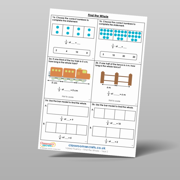 Year 2 Find The Whole Varied Fluency Resource | Classroom Secrets