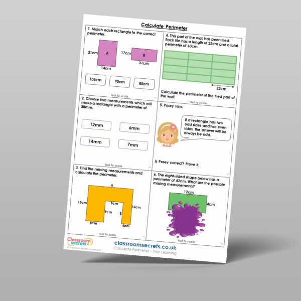 Year 5 Calculate Perimeter Prior Learning Resource | Classroom Secrets