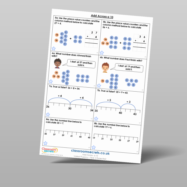Year 2 Add Across A 10 Varied Fluency Resource | Classroom Secrets