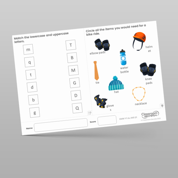 Year 1 Early Morning Work Autumn Week 6 Resource | Classroom Secrets