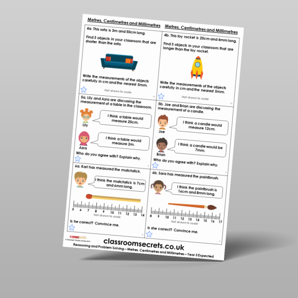 Year 3 Metres Centimetres And Millimetres Reasoning And Problem Solving 2 Resource Classroom