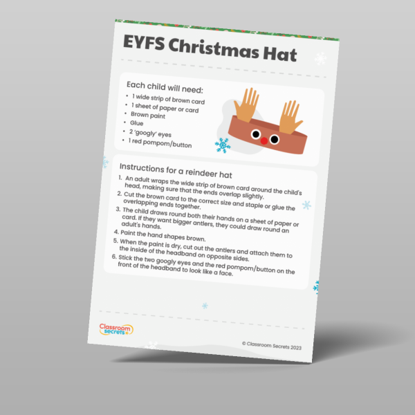 Eyfs Christmas Reindeer Hat Resource | Classroom Secrets
