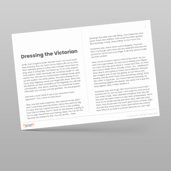 Year 6 Reading Skills Dressing The Victorian Resource | Classroom Secrets