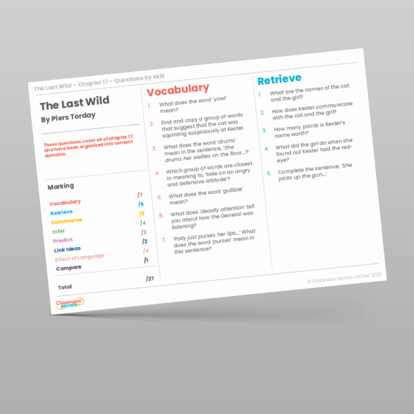 UKS2 Reading Skills The Last Wild Chapter 17 Resource | Classroom Secrets