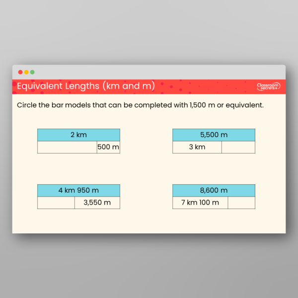 Year 4 Equivalent Lengths Kilometres And Metres Teaching Ppt Resource ...