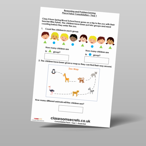 Year 1 Place Value Within 10 Consolidation Activity Resource ...