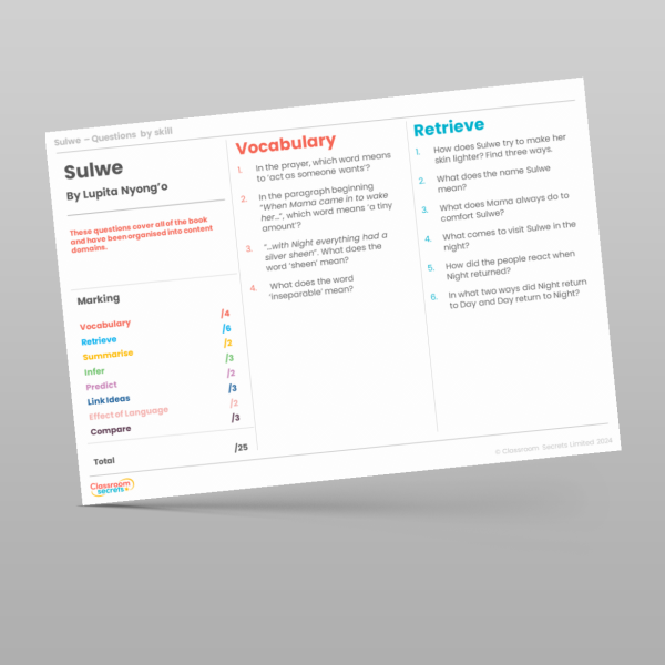 KS2 Reading Skills Sulwe Resource | Classroom Secrets