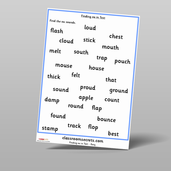 KS1 Finding Ou Cloud In Text Activity Resource | Classroom Secrets