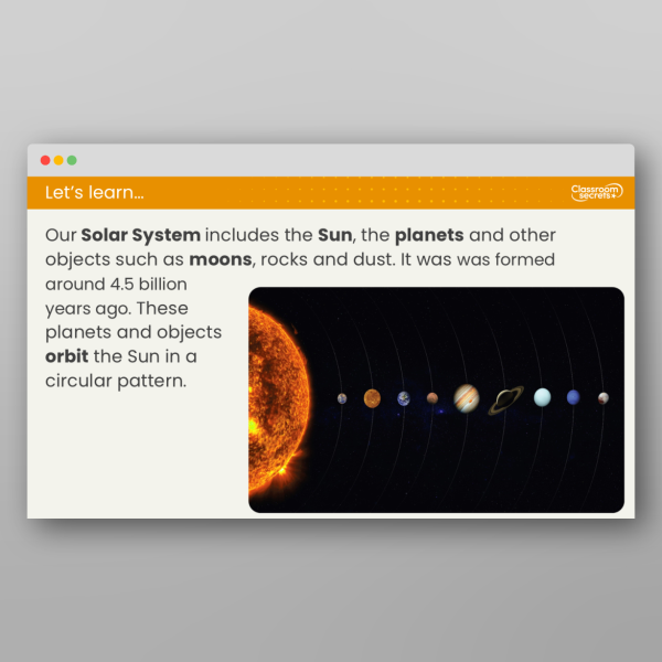 Year 5 What Are Planets Lesson Resource | Classroom Secrets
