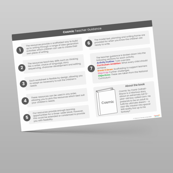 UKS2 Cosmic Writing Unit Guidance Resource | Classroom Secrets