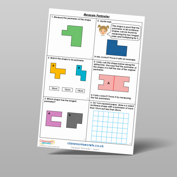 Year 5 Measure Perimeter Mixed Activity Resource | Classroom Secrets