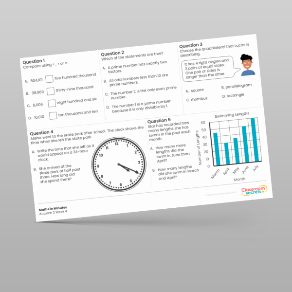 Year 5 Autumn 2 Week 4 Maths In Minutes Resource | Classroom Secrets