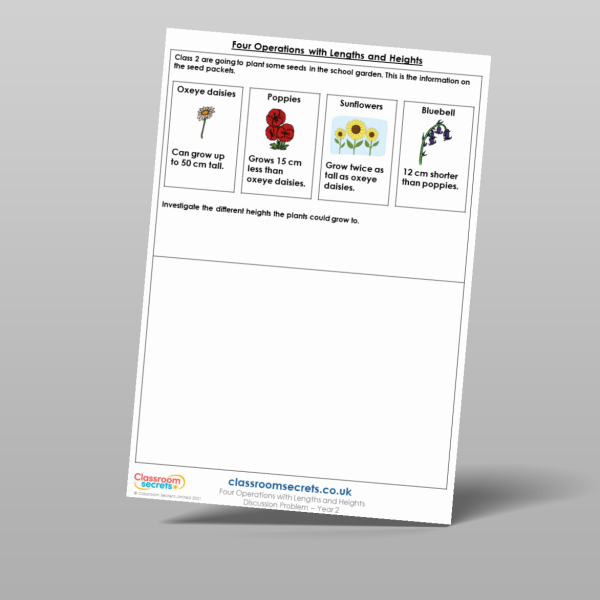 Year 2 Four Operations With Lengths And Heights Discussion Problem ...