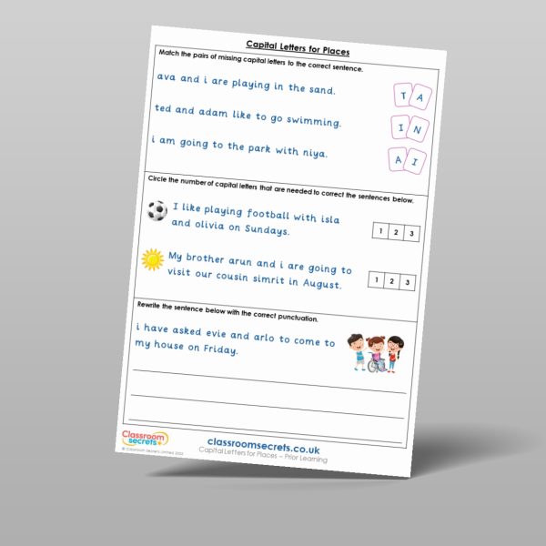 Year 1 Capital Letters For Places Prior Learning Resource | Classroom ...