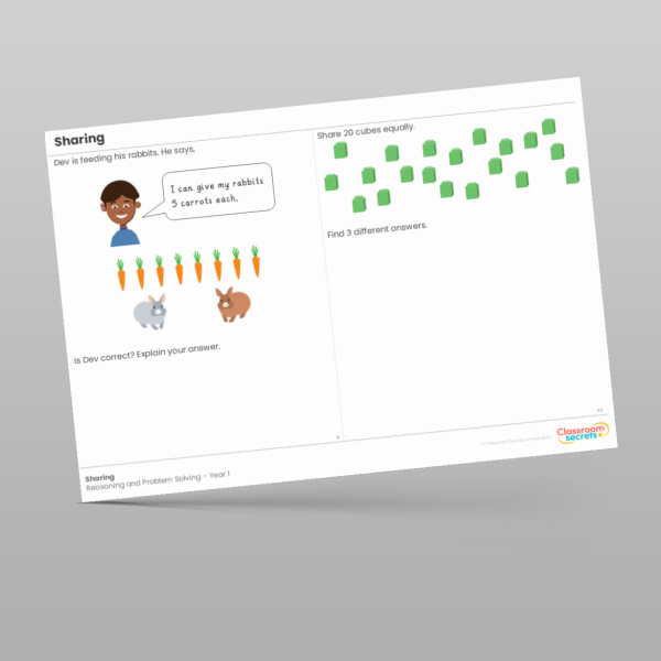 Year 1 Sharing Reasoning And Problem Solving Resource | Classroom Secrets