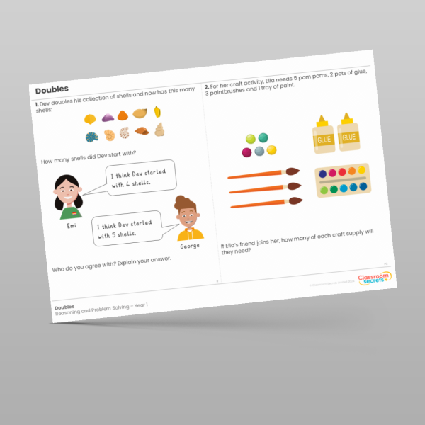Doubles Reasoning and Problem Solving Resource | Classroom Secrets