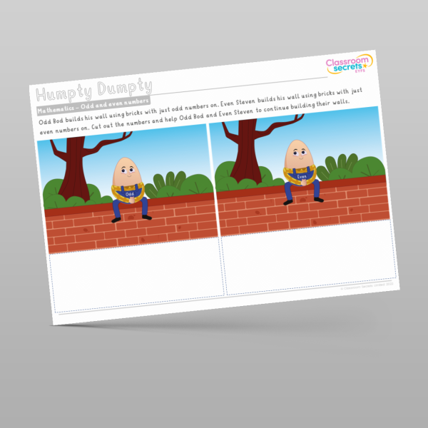 Eyfs Humpty Dumpty Odd And Even Numbers Resource | Classroom Secrets