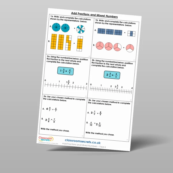 Year 4 Compare And Order Mixed Numbers Varied Fluency Resource Year 4 Compare And Order Mixed Numbers Varied Fluency Resource