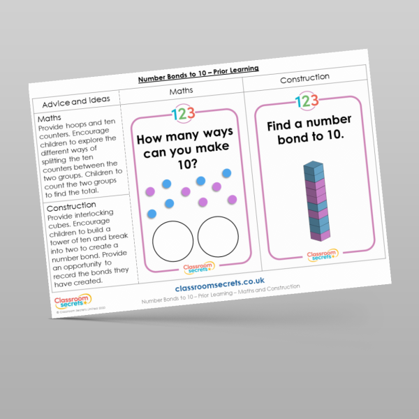 Year 1 Number Bonds To 10 Prior Learning Resource | Classroom Secrets