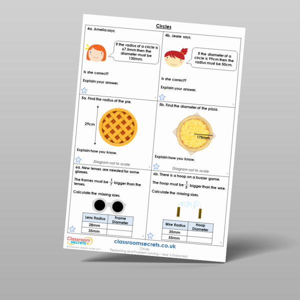 Year 6 Circles Reasoning And Problem Solving Resource | Classroom Secrets