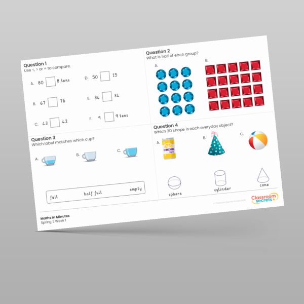 Year 2 Spring 2 Week 1 Maths In Minutes Resource | Classroom Secrets