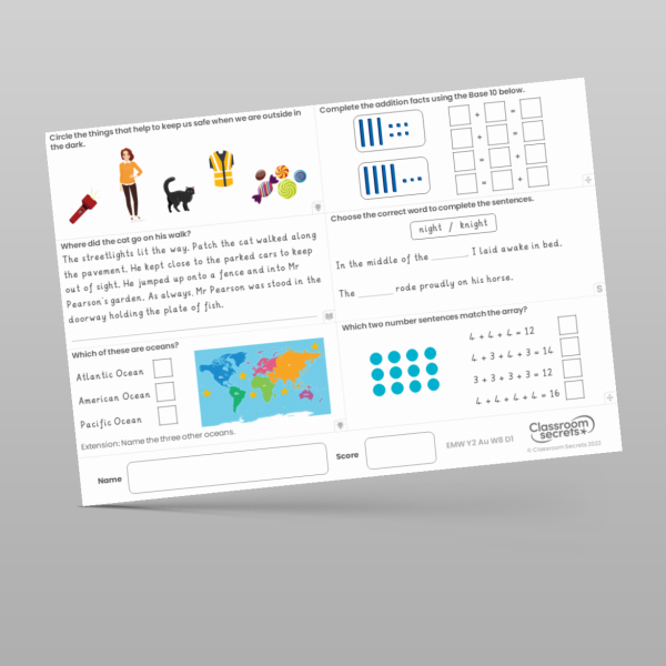Year 2 Early Morning Work Autumn Week 8 Resource | Classroom Secrets