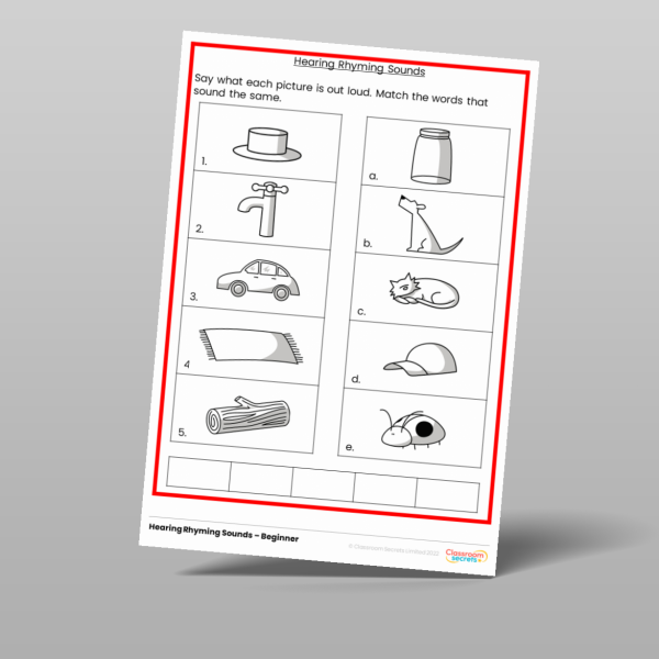 Eyfs And Ks1 Hearing Rhyming Sounds Resource | Classroom Secrets