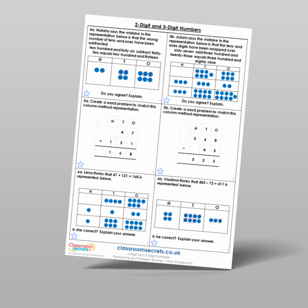 Year 3 2 Digit And 3 Digit Numbers Reasoning And Problem Solving Resource | Classroom Secrets