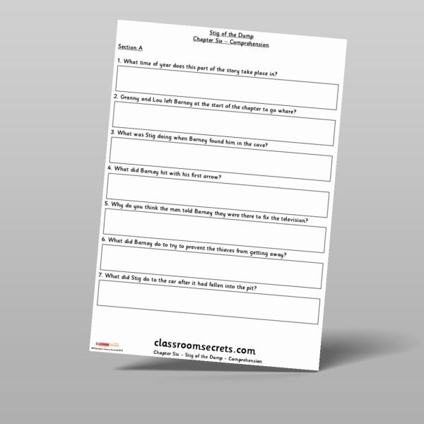 KS2 Stig Of The Dump Chapter 6 Whole Class Guided Reading Pack Resource ...