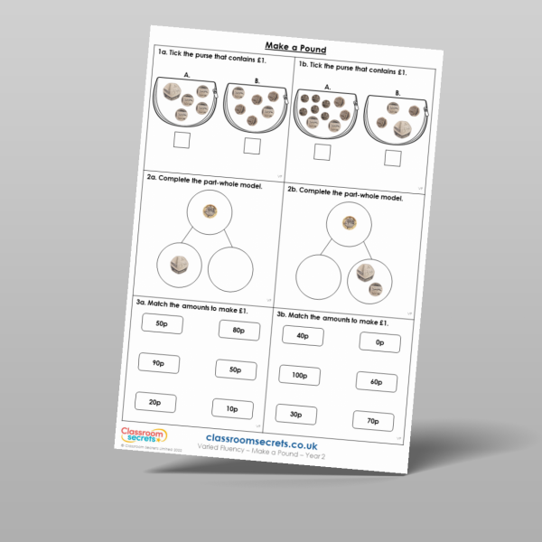 Year 2 Make A Pound Varied Fluency Resource | Classroom Secrets