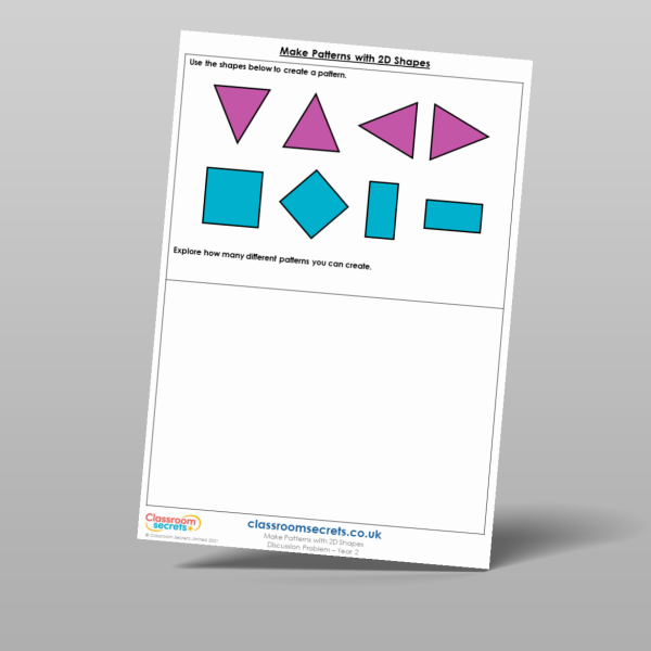 Year 2 Make Shapes With 2d Shapes Discussion Problem Resource ...