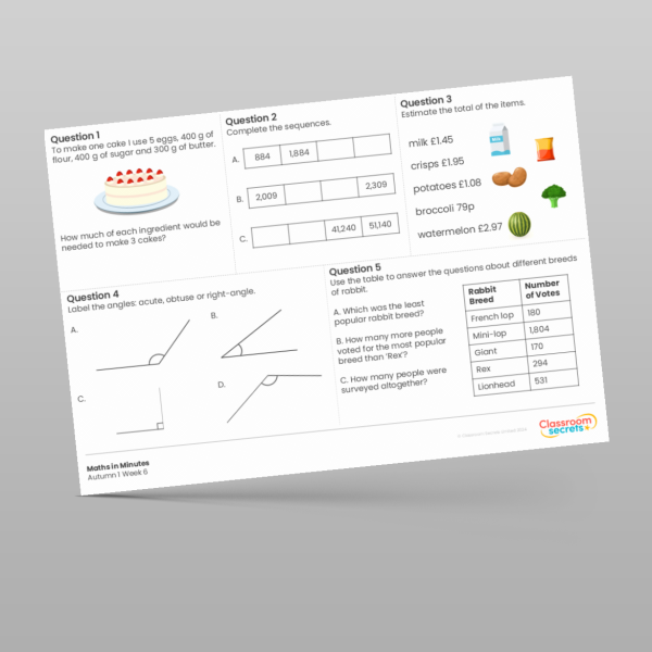 Year 5 Autumn Week 6 Maths In Minutes Resource | Classroom Secrets