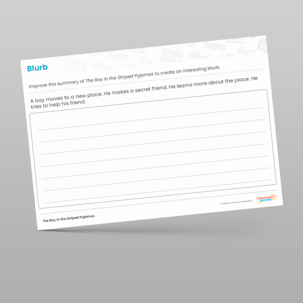 UKS2 The Boy In The Striped Pyjamas Writing Unit Blurb And Book Review ...