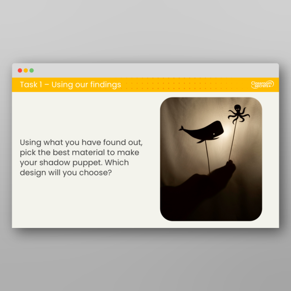 Year 3 How Do We Make Shadows Investigation Lesson Resource | Classroom ...