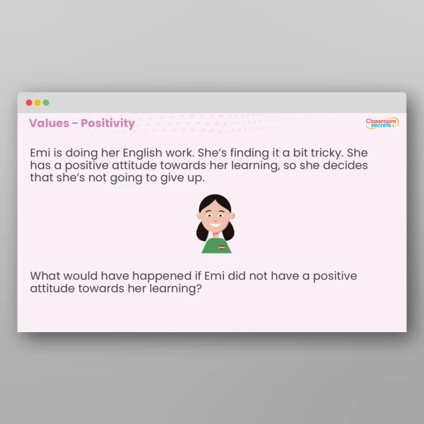 KS1 Values Resource Positivity Resource | Classroom Secrets